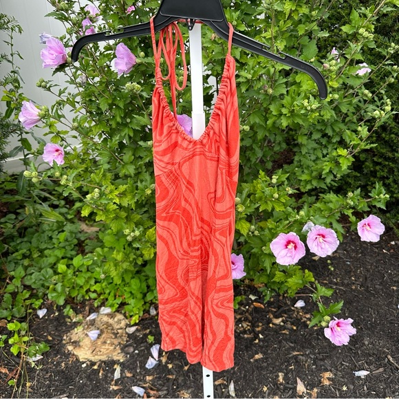 Forever 21 | Dresses | Sizzling Hot Orange Mini Dress Halter Leo Season ...